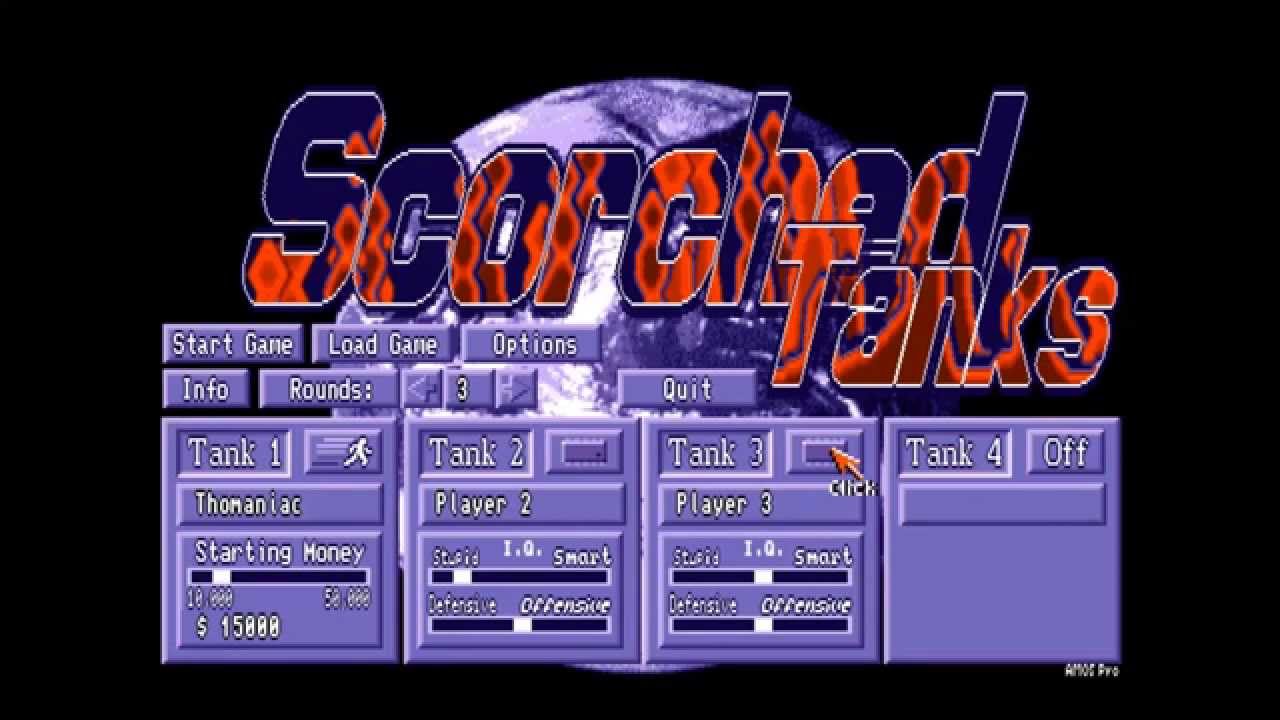 #105 Zock' mal wieder...Scorched Tanks [Amiga], Dark Unicorn 1994 - YouTube