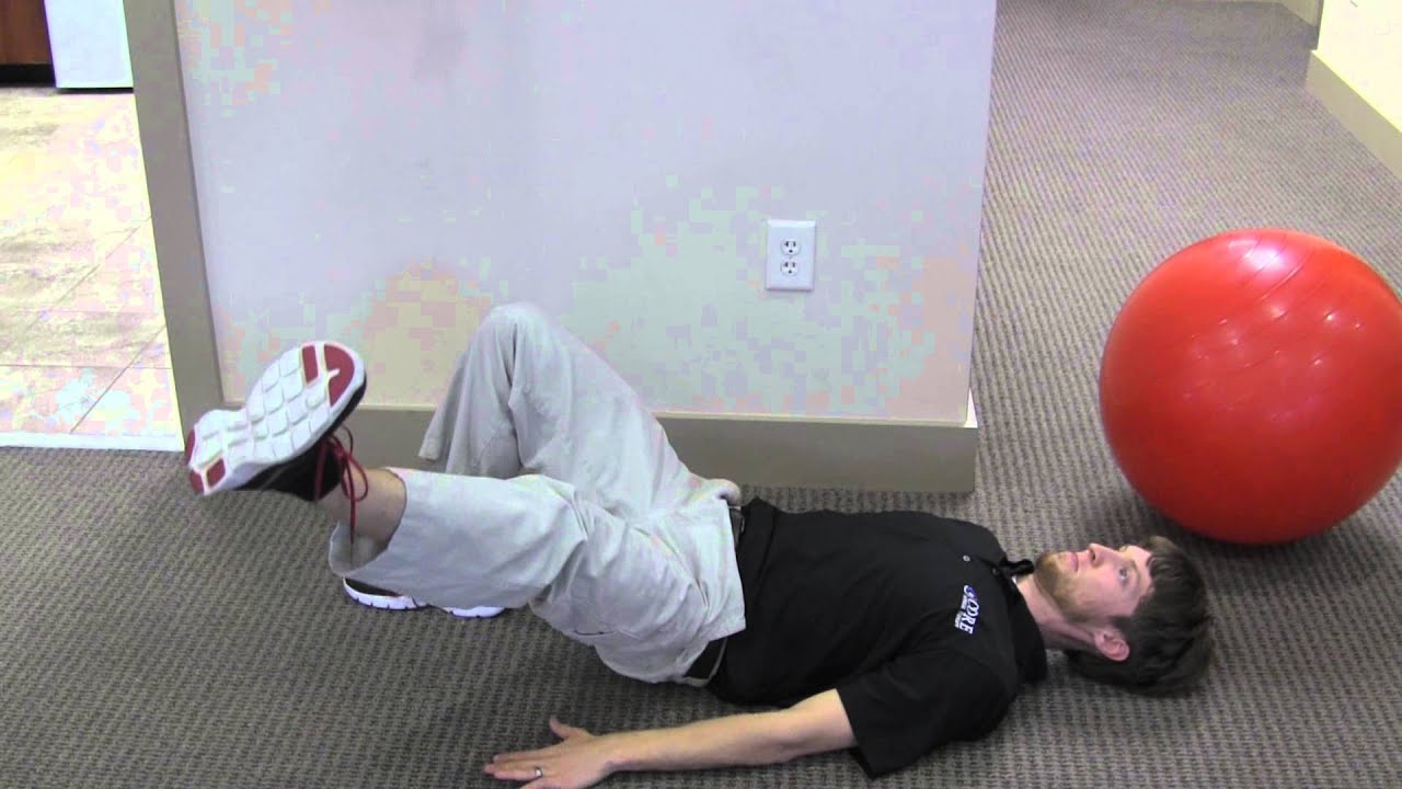 Hooklying hip abduction - YouTube