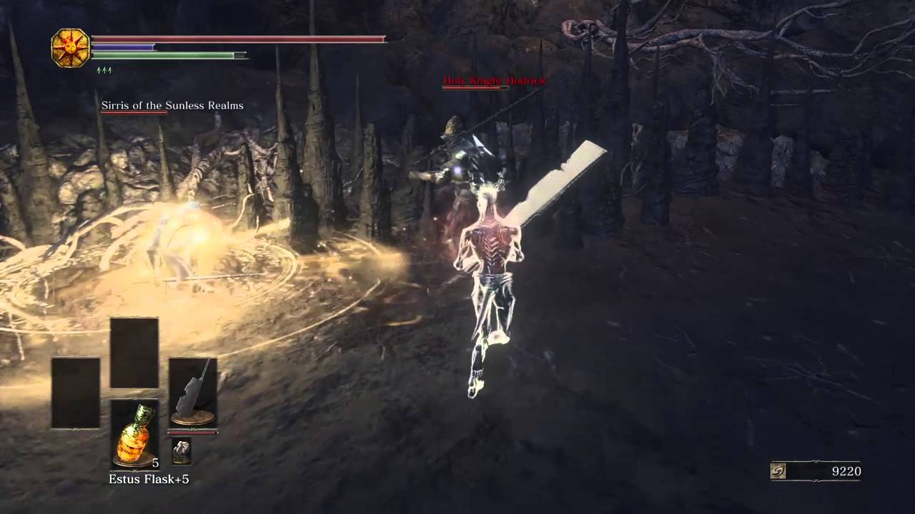 Helping Sirris of the Sunless Realms kill Holy Knight Hodrick - YouTube