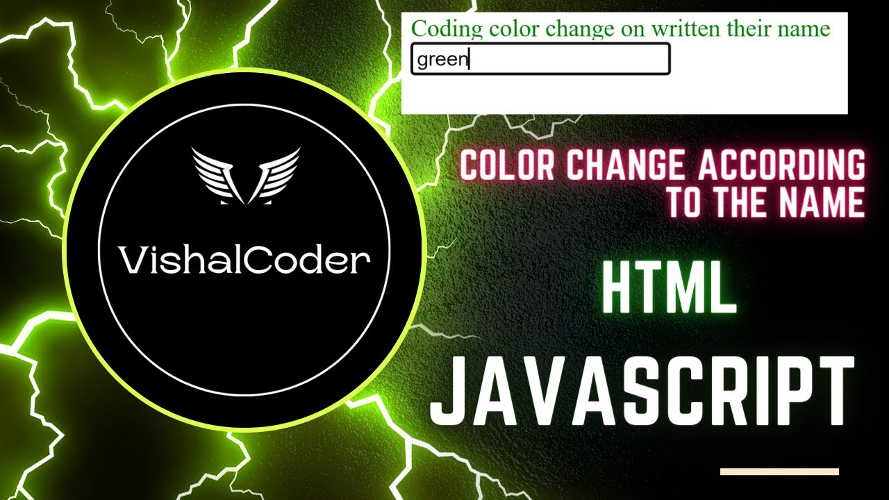 Color change according to their name || HTML AND JAVASCRIPT PROJECT # ...