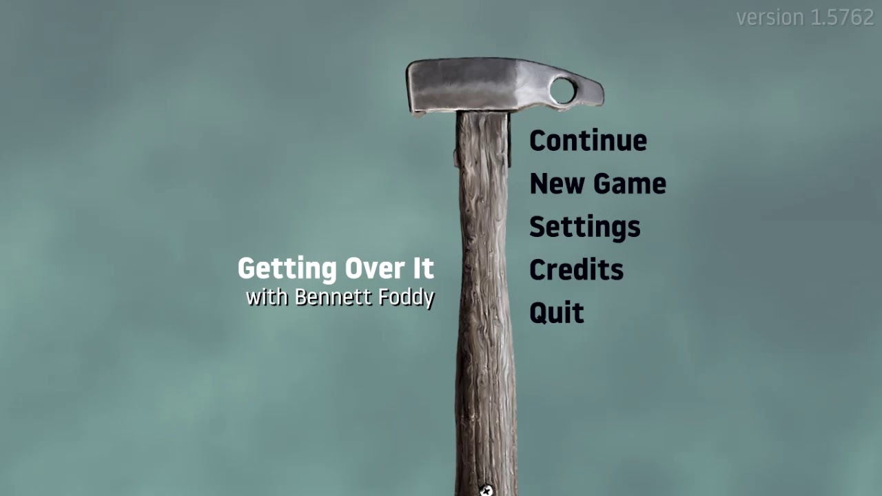 Getting Over It title screen glitch (i have no idea what happened ...