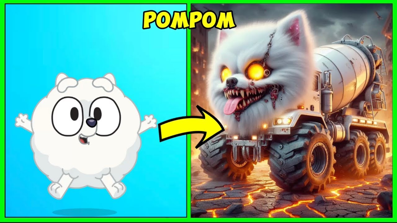 Bluey Characters as ZOMBIE MIXER TRUCKS! - Rampage in City - Bluey Mini ...