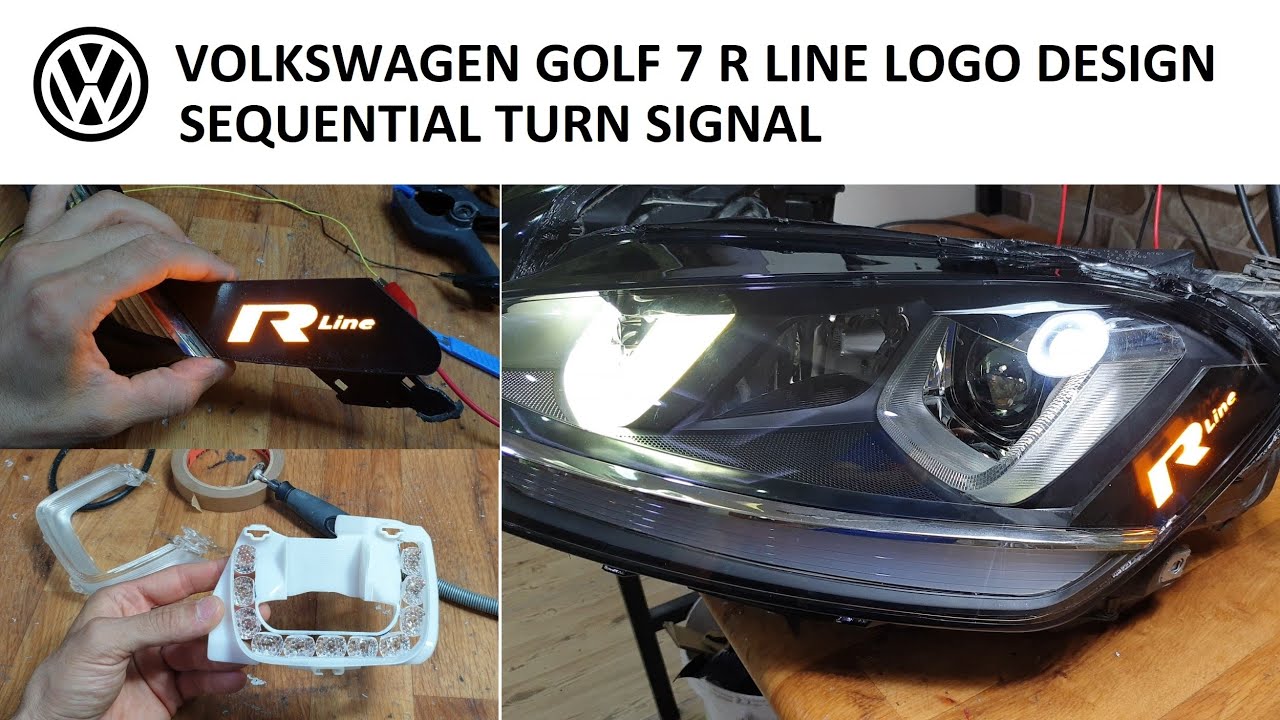Volkswagen Golf 7 Far Tasarımı // Nasıl Yapılır (R line logo) - YouTube