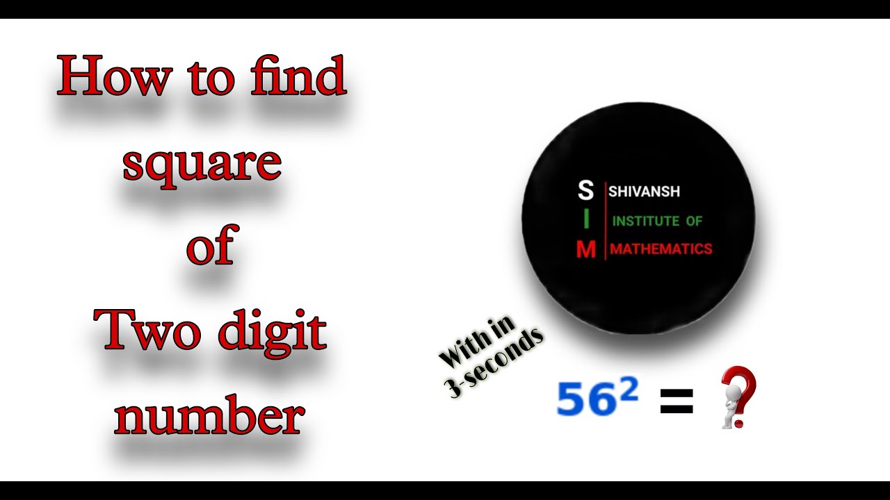 Square of any number | how to find square of any number | maths tricks ...