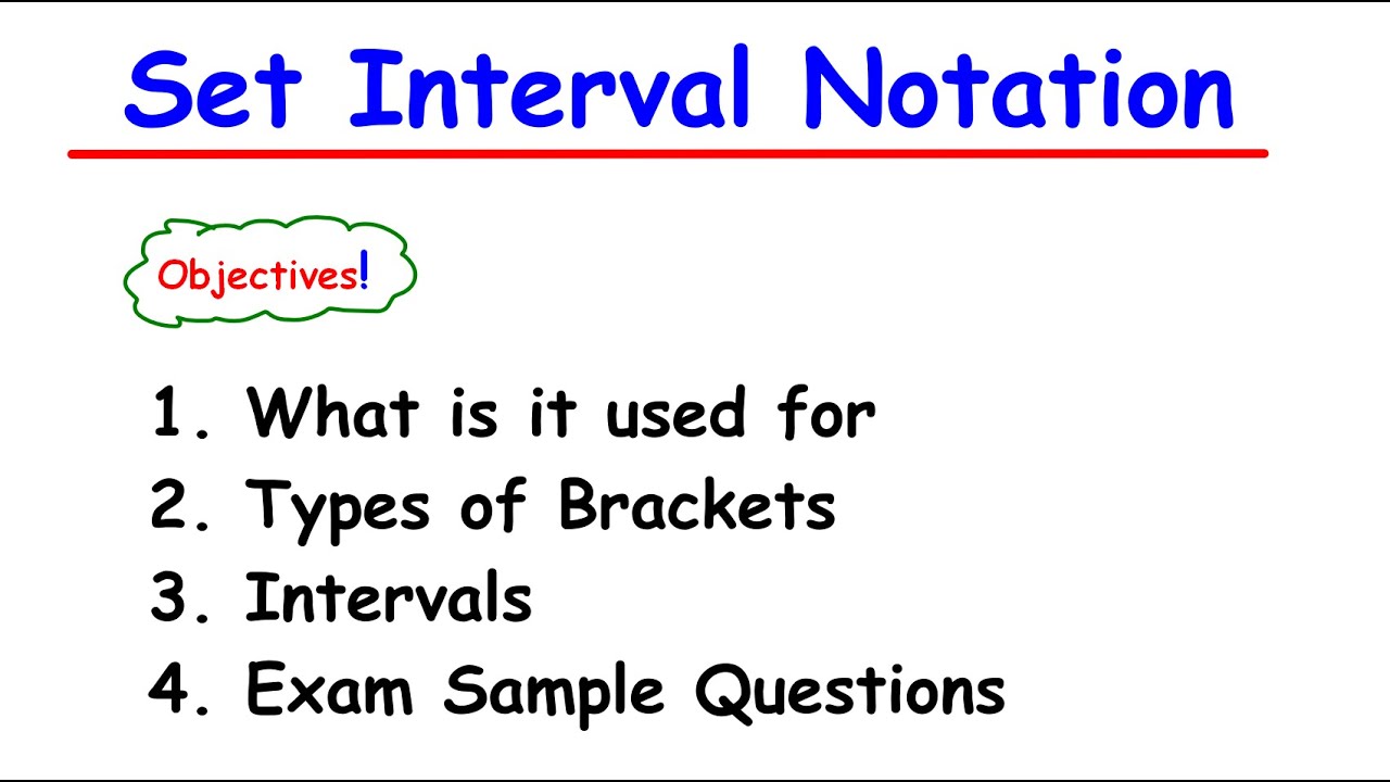 Set Interval Notation - YouTube