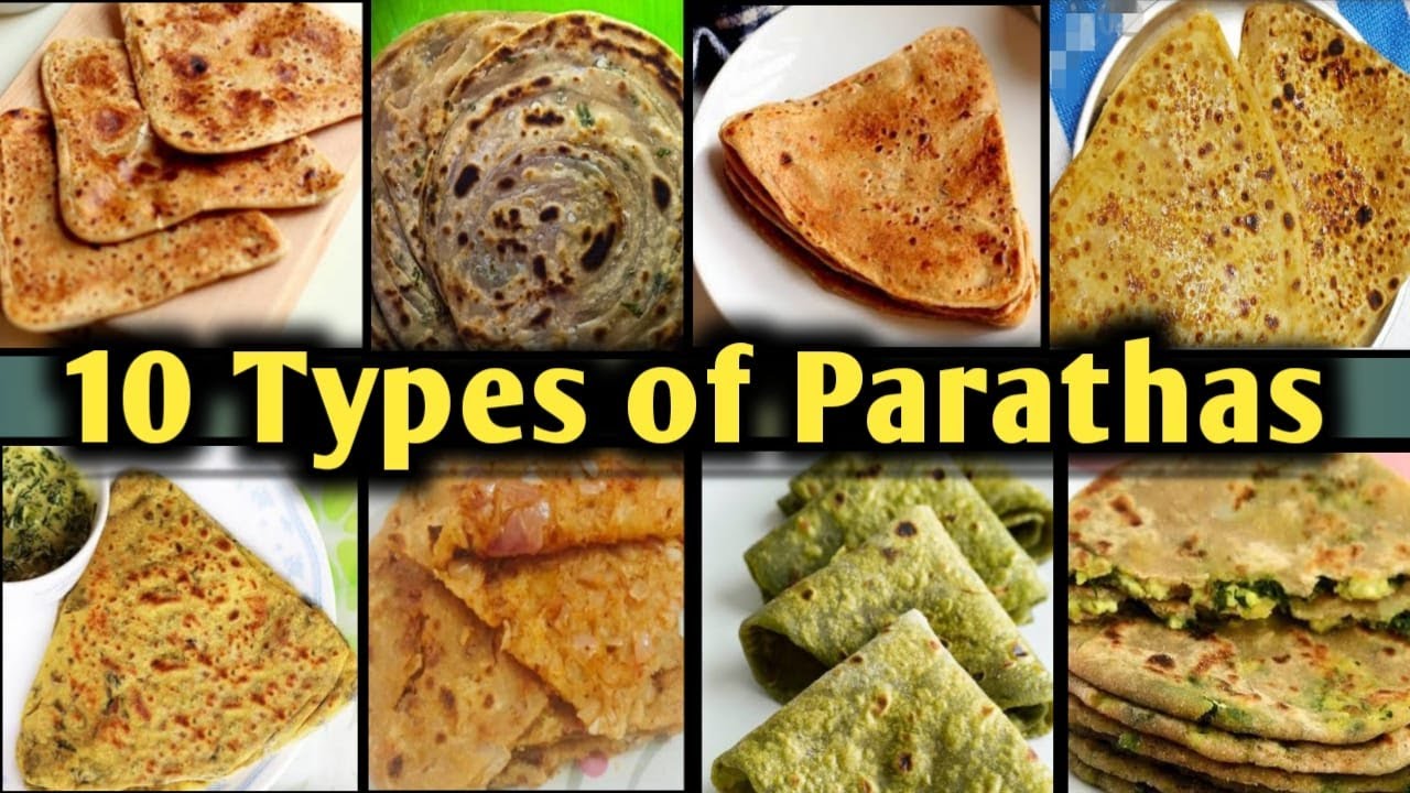 10 Types of Parathas in just 10 Minutes // 10 प्रकार के पराठे // ୧୦ ...