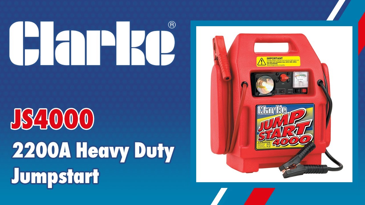 Clarke JS4000 2200A Heavy Duty JumpStart - 6240030 - YouTube