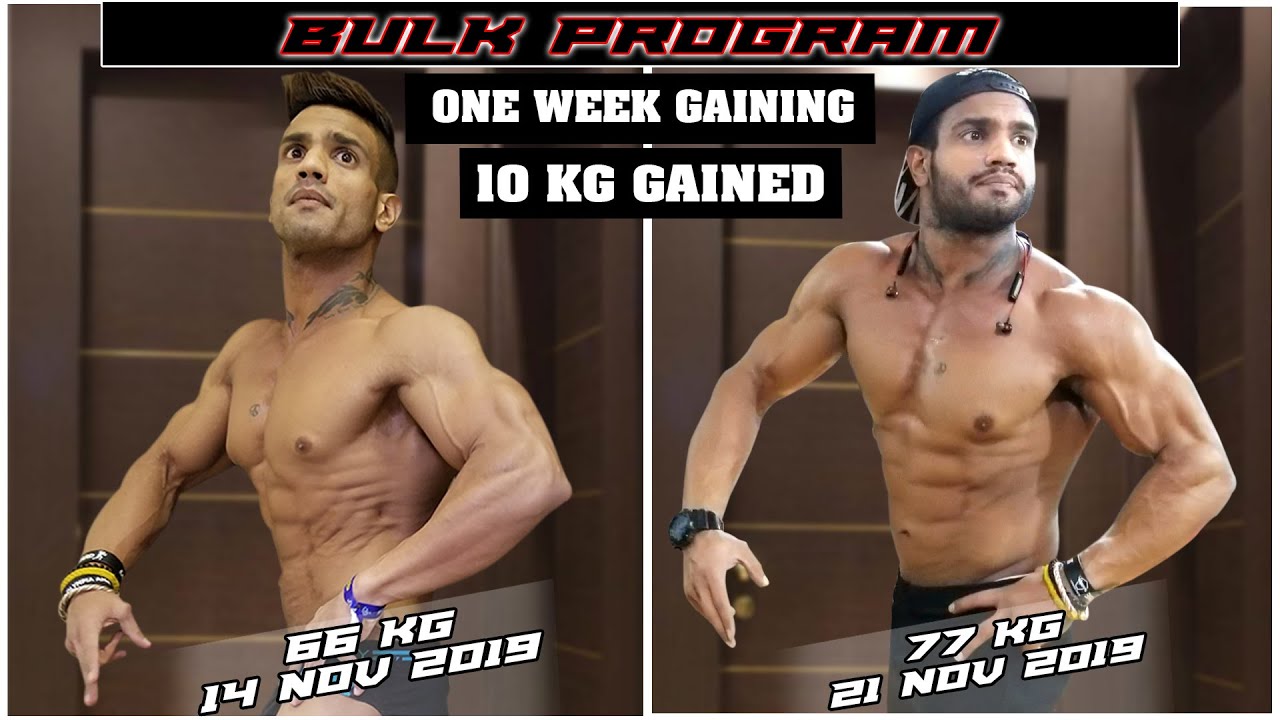 Bulk Program | One Week Gaining | 10 KG Gained | Body | 1 Week Body ...