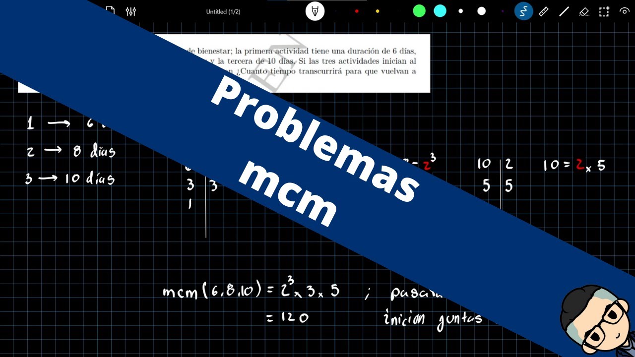 Problemas de aplicación mínimo común múltiplo (mcm) - YouTube