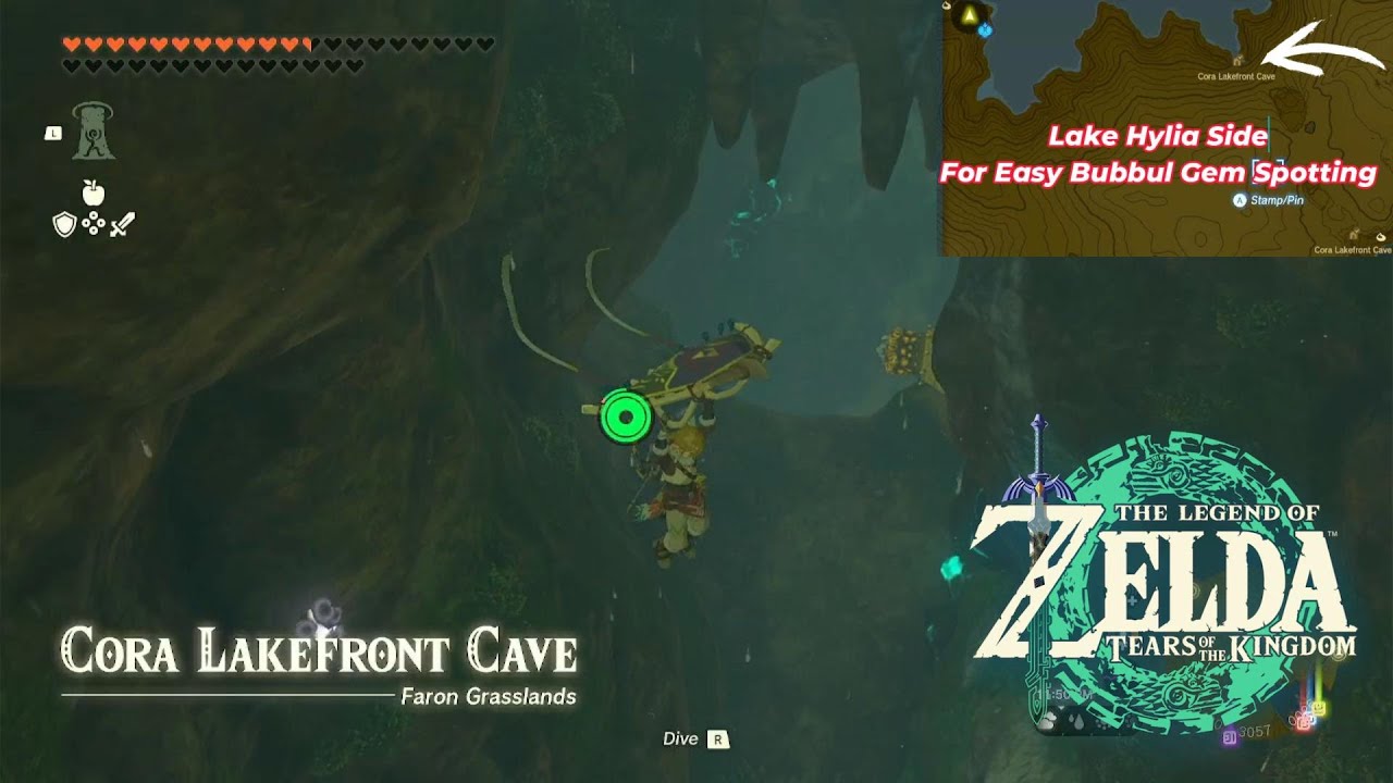 Cora Lakefront Cave (Legend of Zelda: Tears of The Kingdom) - YouTube