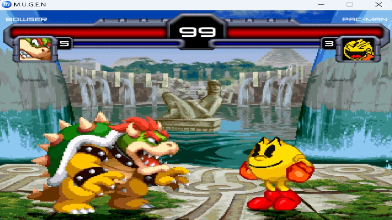 BOWSER vs PACMAN - Nostalgia 90s Epic Fight🔥 Mugen Nintendo Retro Games ...