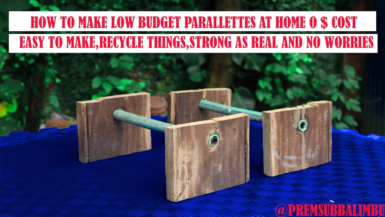 Make Parallettes at Home Easy, 0$ cost but Strong || DIY idea || You ...