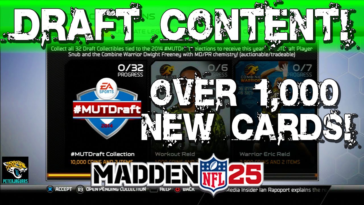 MUT 25 - DRAFT CONTENT! 1,000+ New Cards! #MUTDraft - "Madden 25 ...