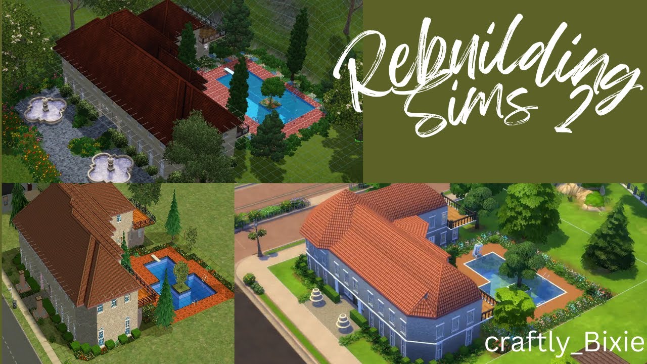 2 Sim Lane Nostalgie Speedbuild in Sims 2, 3 und 4 - YouTube