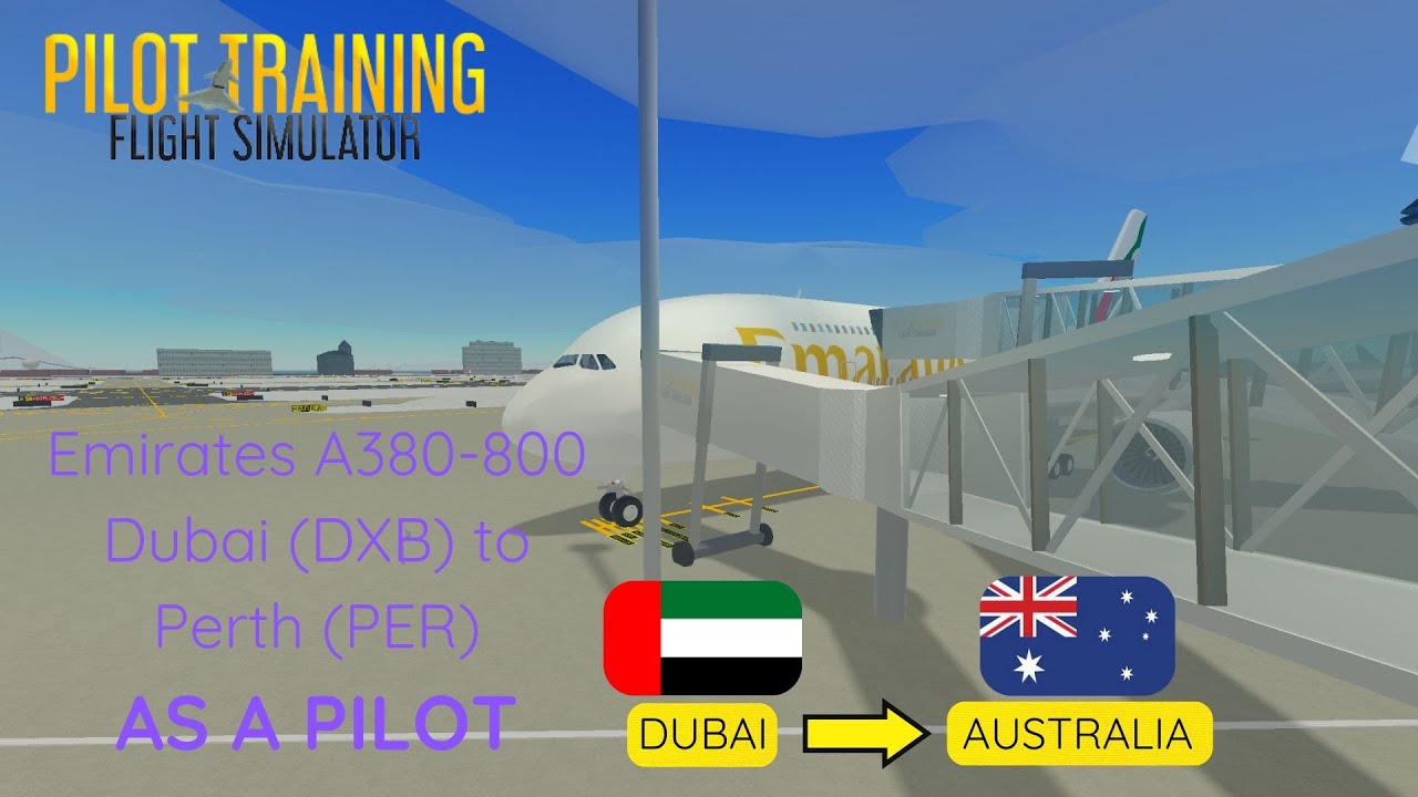 PTFS Full Flight! | Flying Emirates A380-800 as a pilot! | Real sounds ...