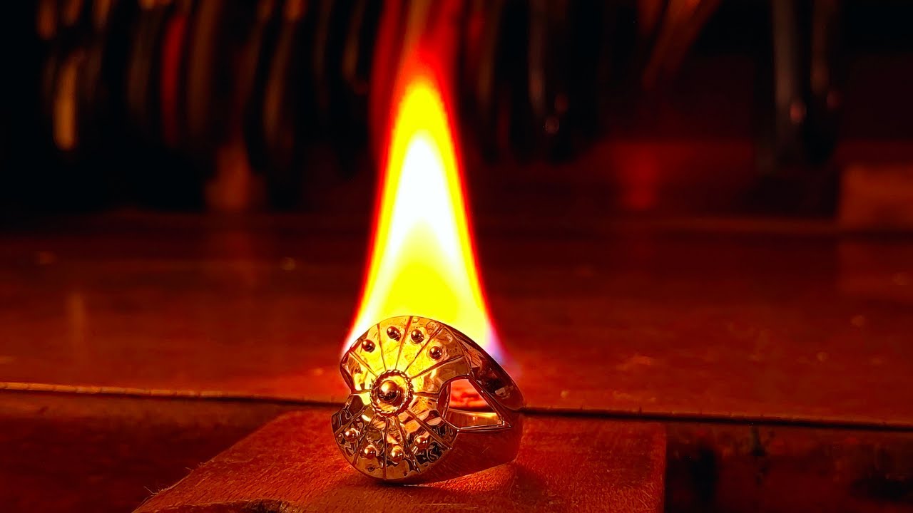 Handmade Silver Shield Ring - YouTube
