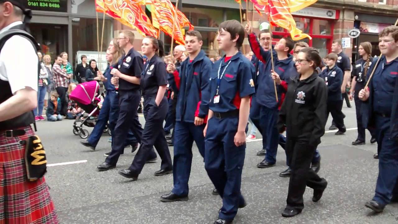 Fire Service band - Manchester Day 2015 - YouTube
