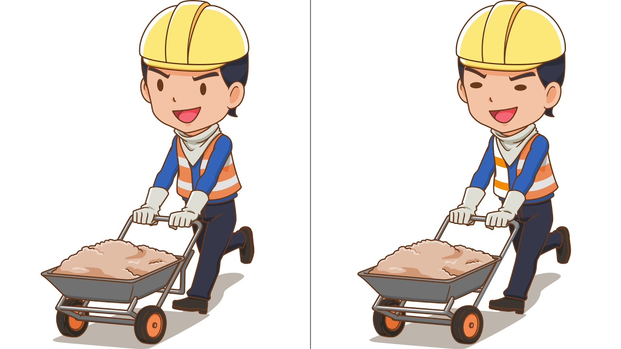 Spot The Difference - Construction Worker - 違いを見つける - YouTube