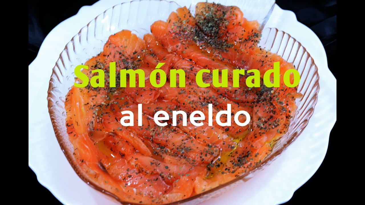 Salmón curado al eneldo - YouTube