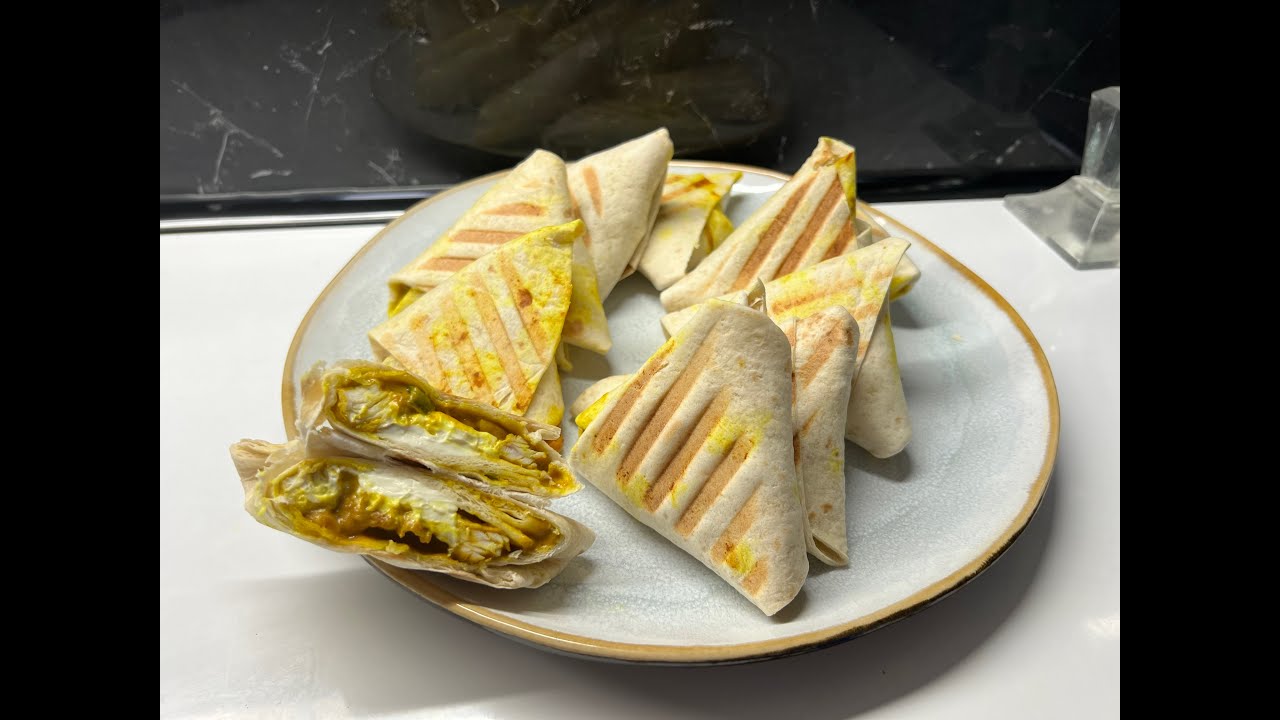 Mini tacos triangle poulet curry cheddar - YouTube