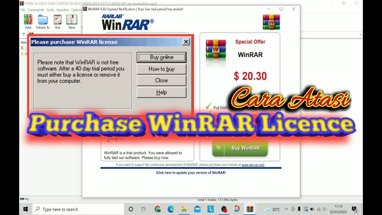 🔴 Atasi Purchase WinRAR Licence || WinRAR Minta Buy Online - YouTube
