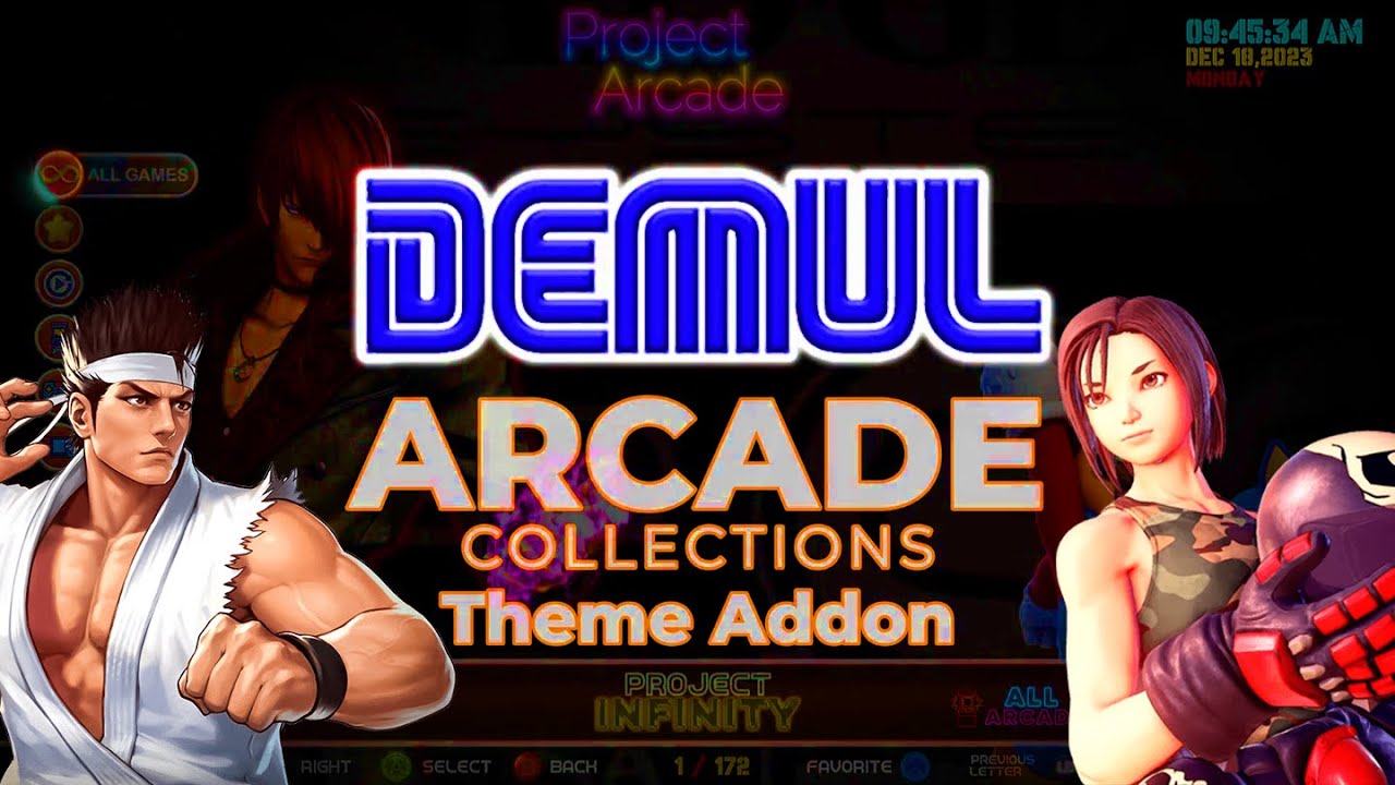Demul Arcade Collection Theme Addon | Project Arcade | RetroFE - YouTube