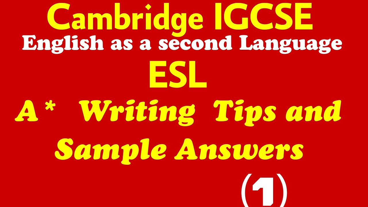 Master the Letter Writing for Cambridge IGCSE ESL 0510 \ 0993 - YouTube