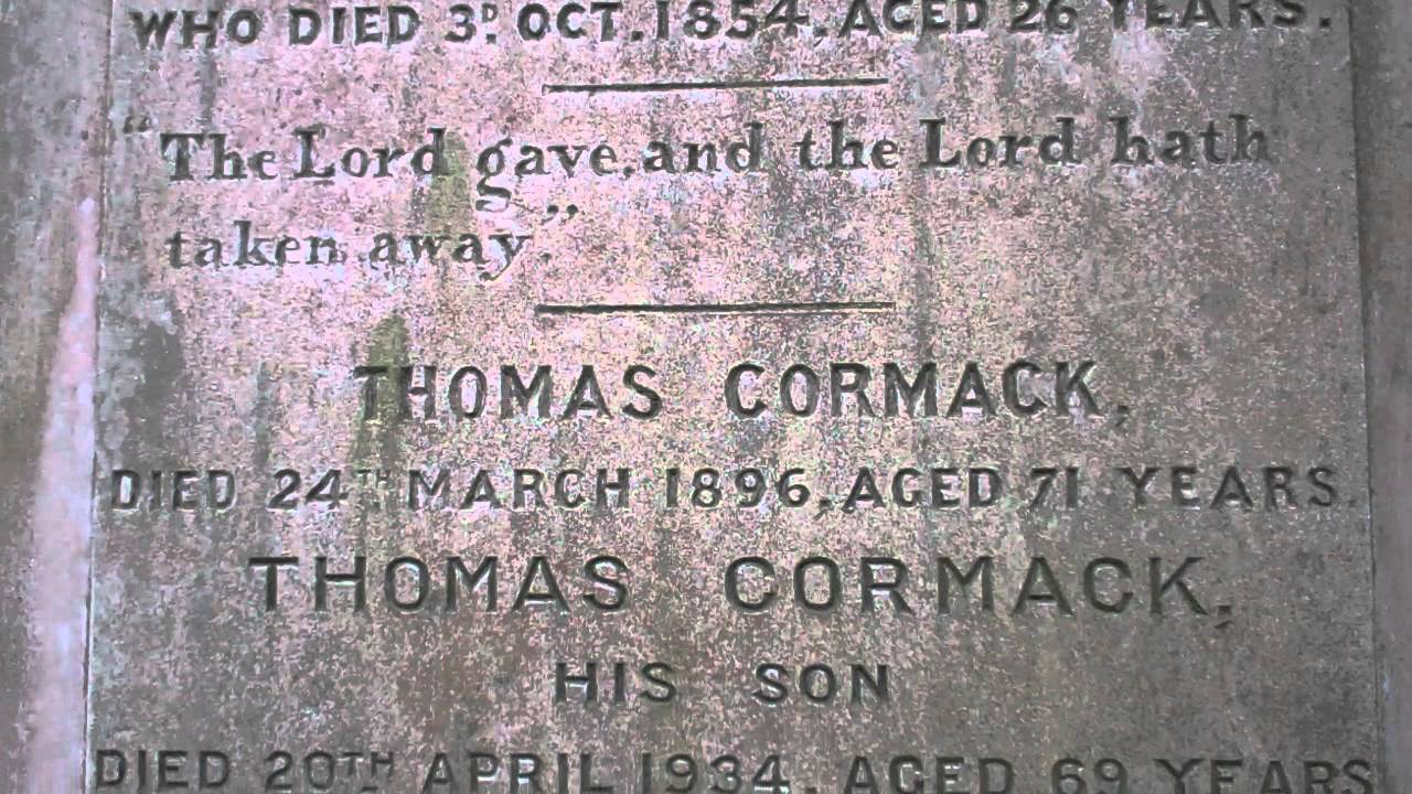 Thomas Cormack Fish Curer Gravestone Kilrenny East Neuk Of Fife ...