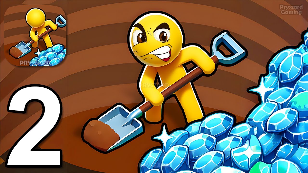 Dig World - Gameplay Walkthrough Part 2 Stickman Dig Deep Big Hole (iOS ...