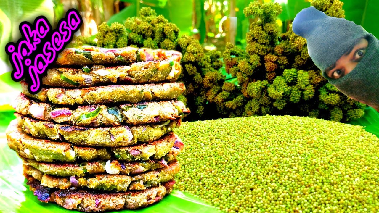 Ragi Recipe | Tasty Green Ragi Adai | Kezhvaragu Adai | Finger Millet ...