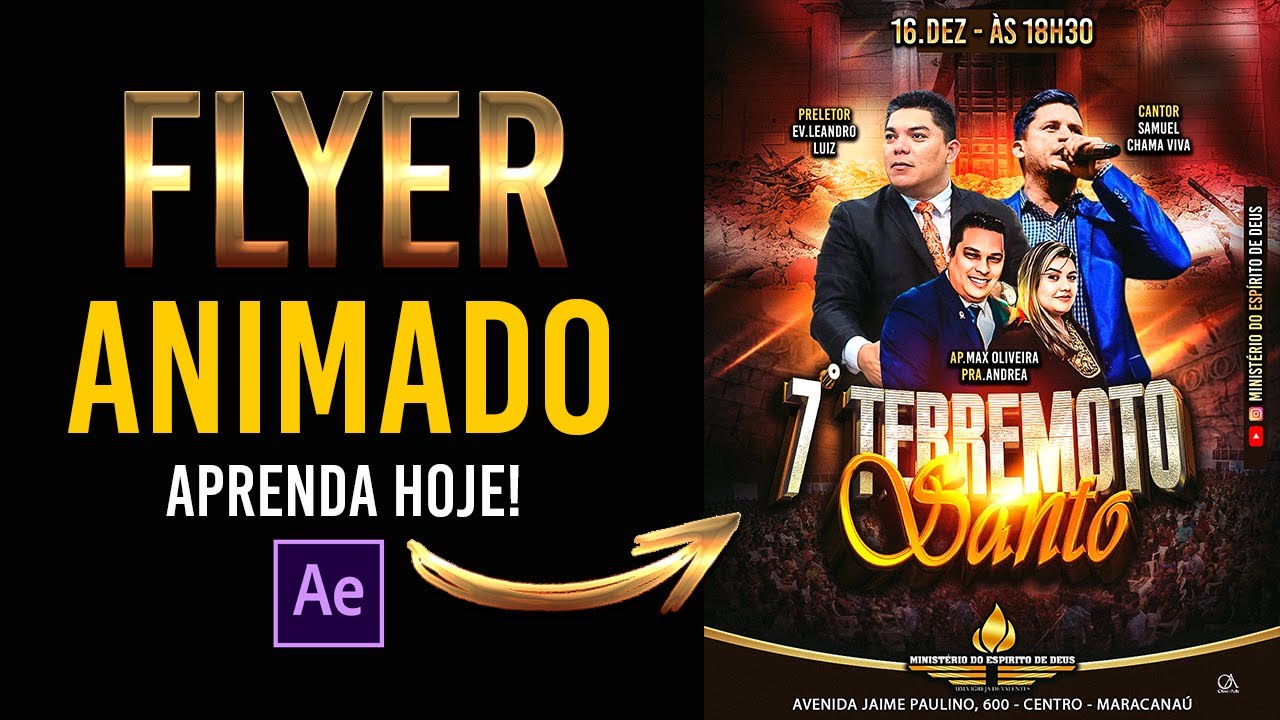 INCRÍVEL de fácil ANIMAR esse Flyer... Criado no Photoshop. - YouTube
