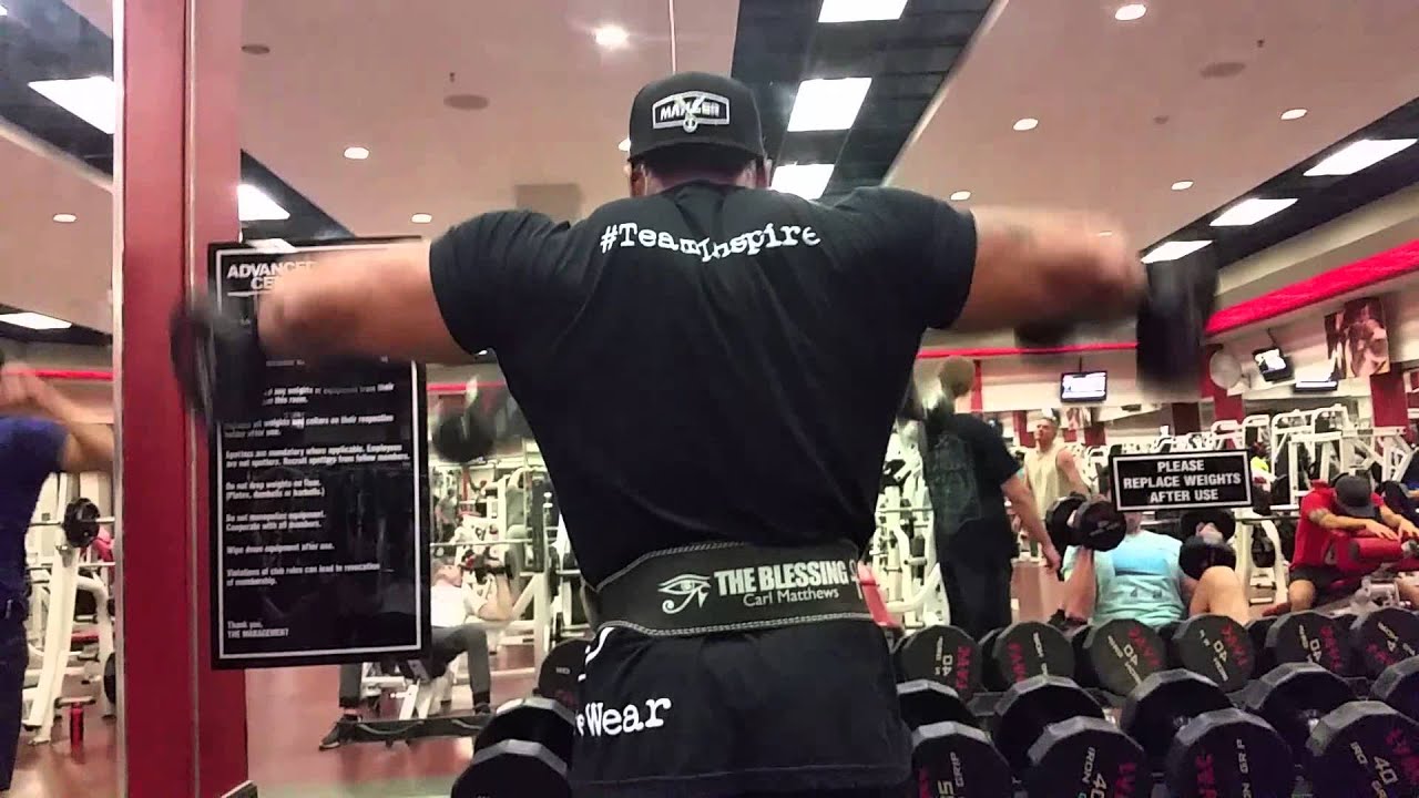 BODYBUILDER CARL MATTHEWS, HIGH SIDE RAISES - YouTube