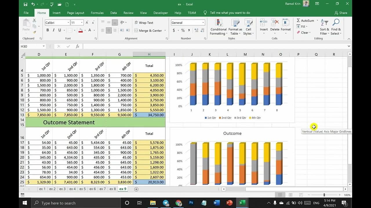 How to make income statement with excel - YouTube