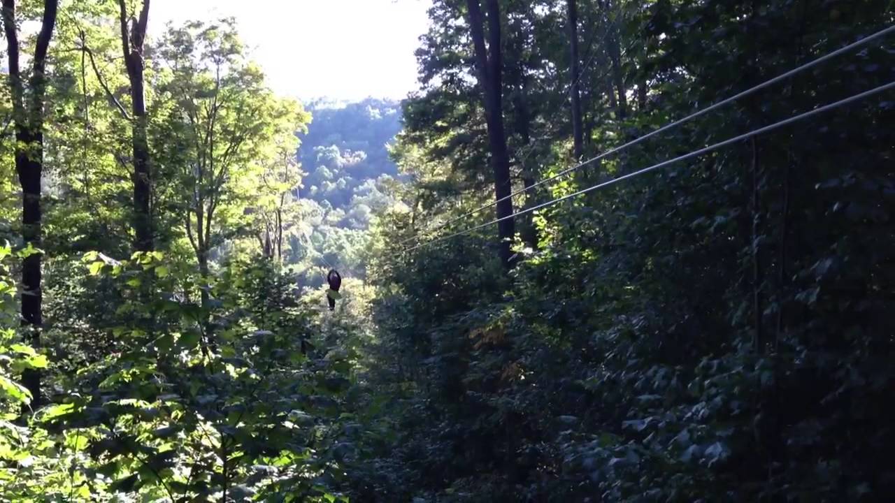 7 springs 1500 foot zipline - YouTube