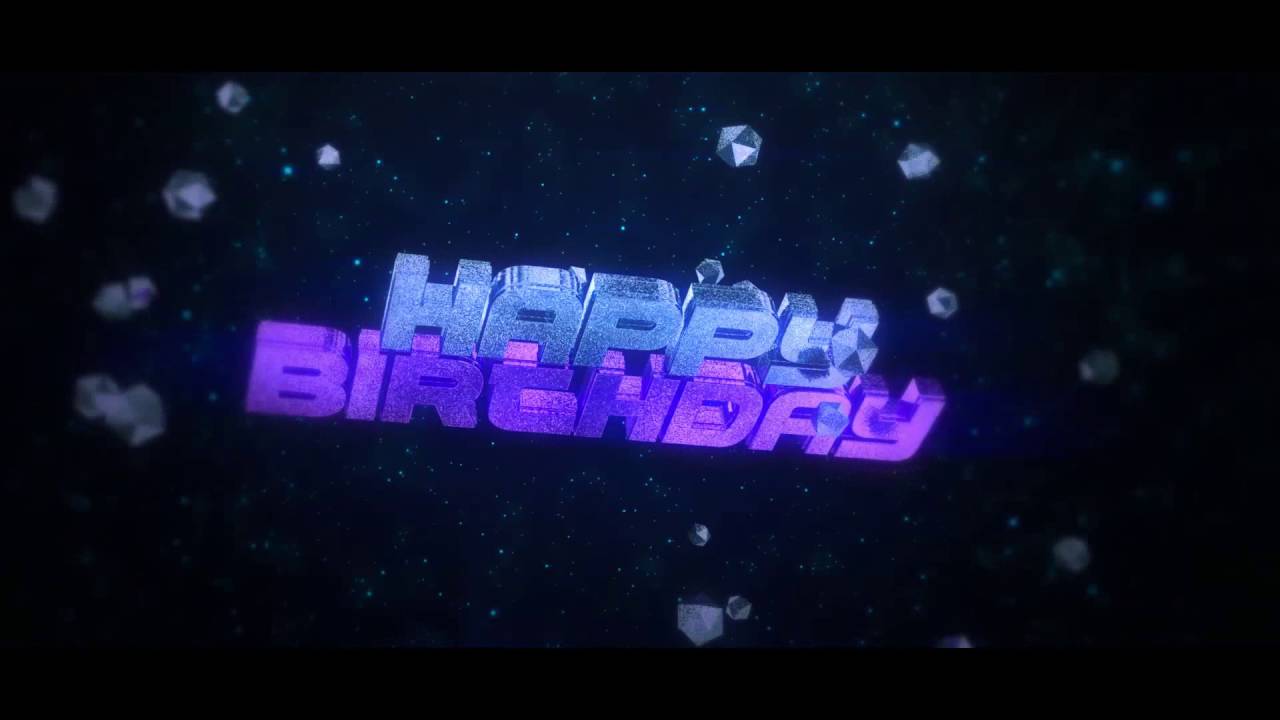cool happy birthday intro video animation - YouTube