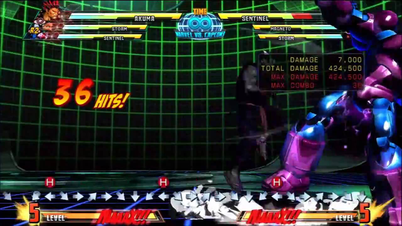 MvC3 / Akuma Infinite Demonstration w/ Input Display - YouTube
