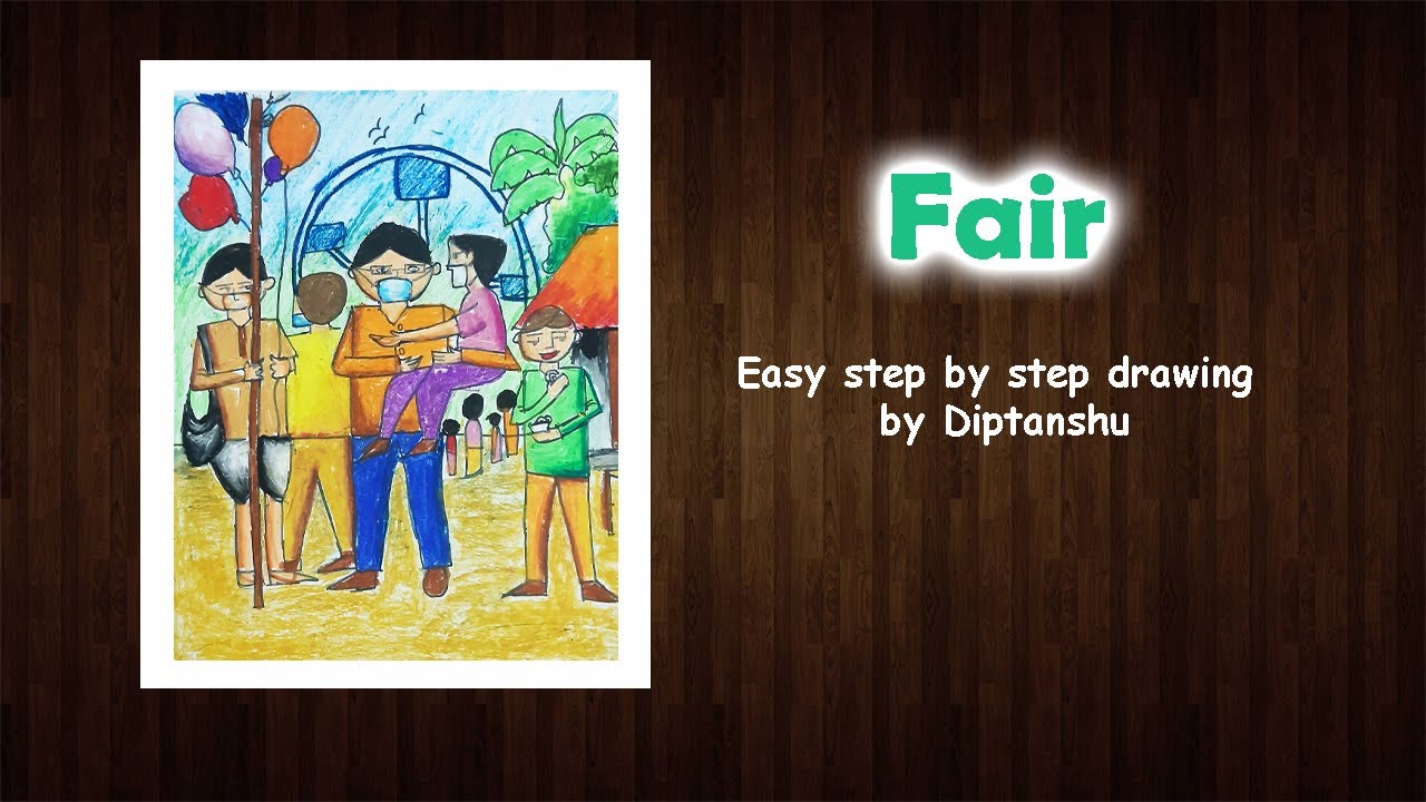 Fair Drawing easy step by step | Mela Drawing || #FairDrawing # ...