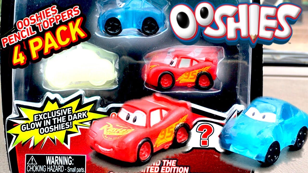 แกะกล่องอูชี่คาร์ 3 แบบ4แพค|Ooshies Disney Pixar Cars3 4 Pack|C2Kun ...