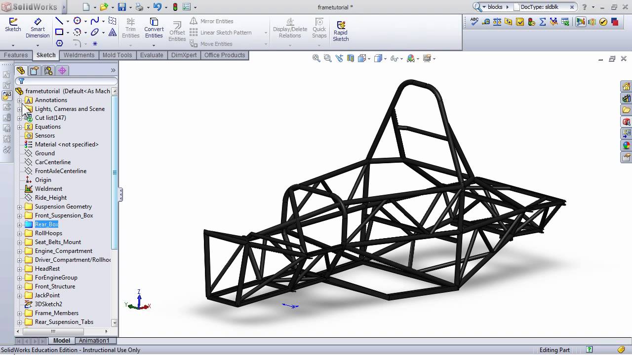 Modeling a FSAE Frame Part 2 - YouTube