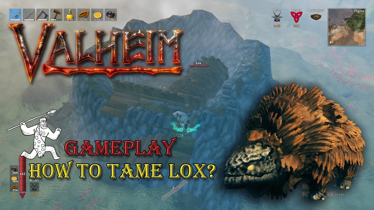 Valheim gameplay How to tame lox ? tips and tricks guide - YouTube