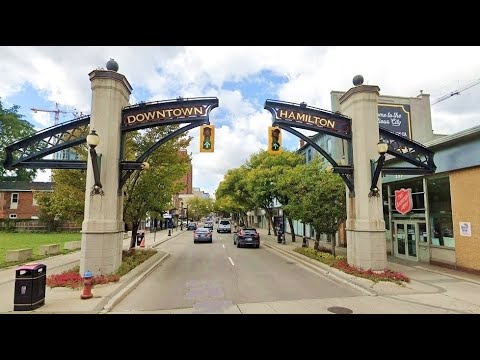 Downtown Hamilton Walk King St from Gore Park to Wellington St 4K ...