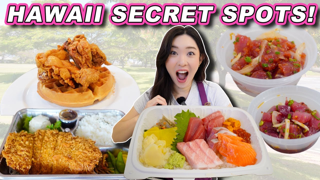 LOCALS ONLY Secret Food Spots! [Oahu, Hawaii] || Hidden Gems Food Tour ...