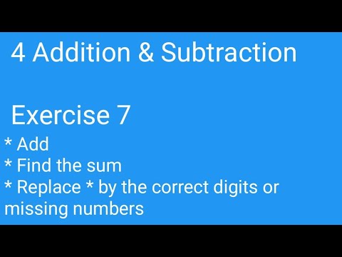 Grade 4 Maths lesson 4 Addition & Subtraction Exercise 7 - YouTube