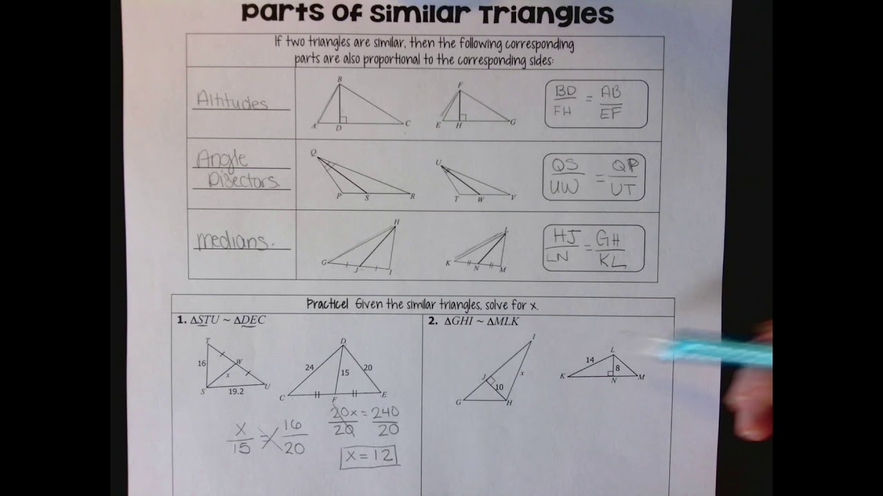 Parts of Similar Triangles - YouTube