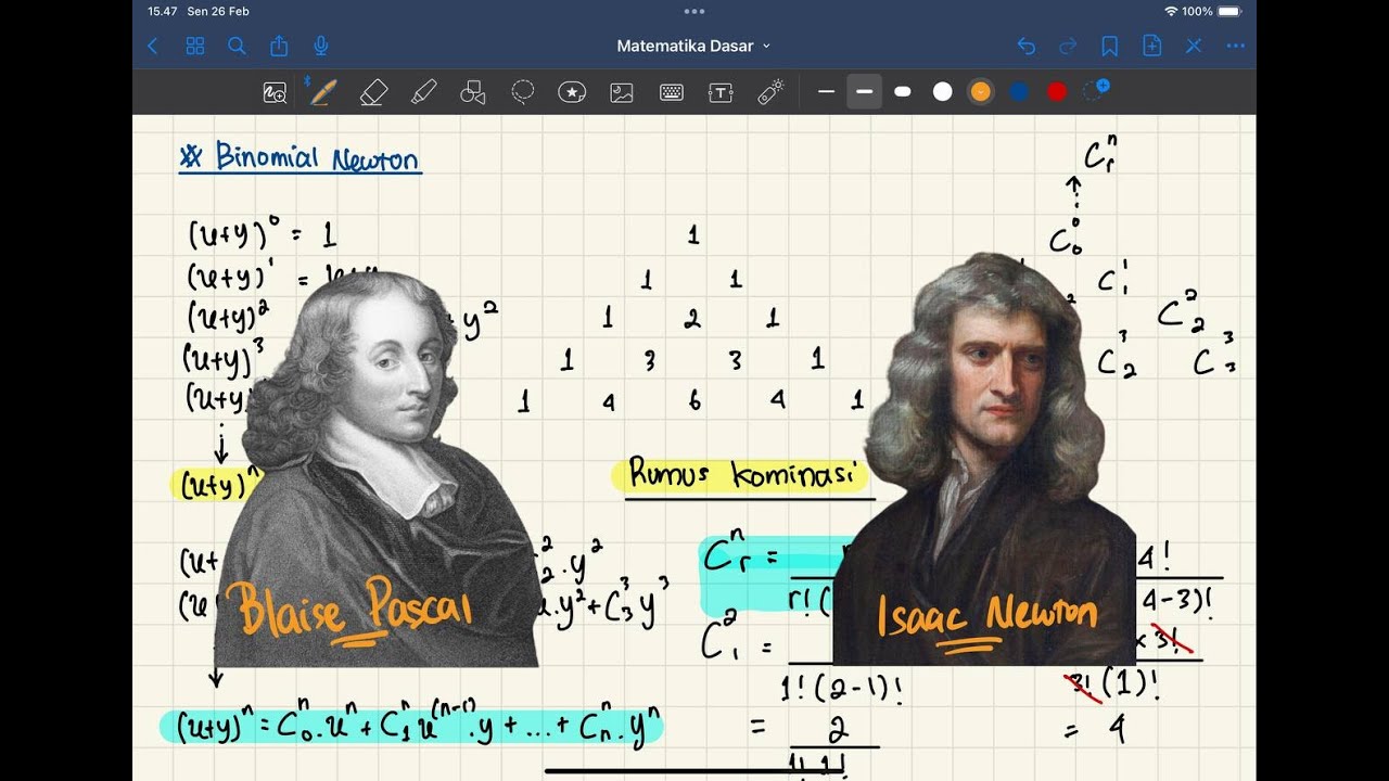 Kolaborasi Isaac Newton dan Blaise Pascal hasilkan ekspansi Binomial ...