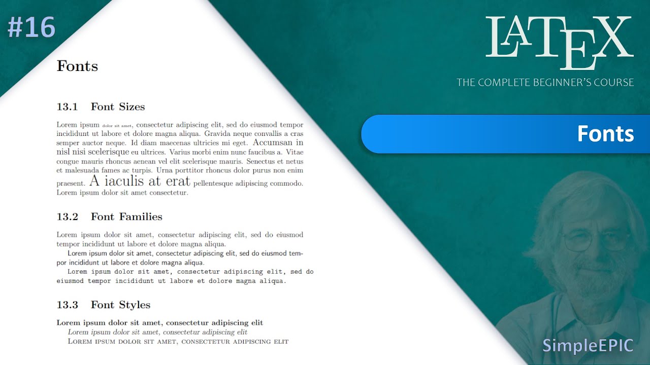 LaTeX #16 - Fonts - YouTube