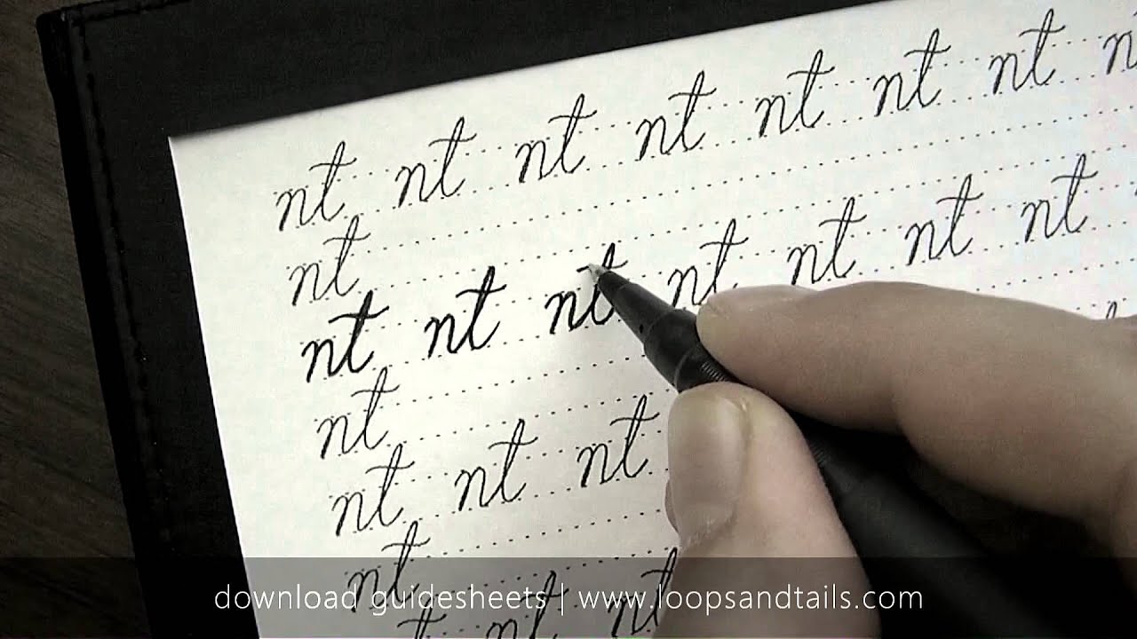 How to write in cursive - nt - YouTube