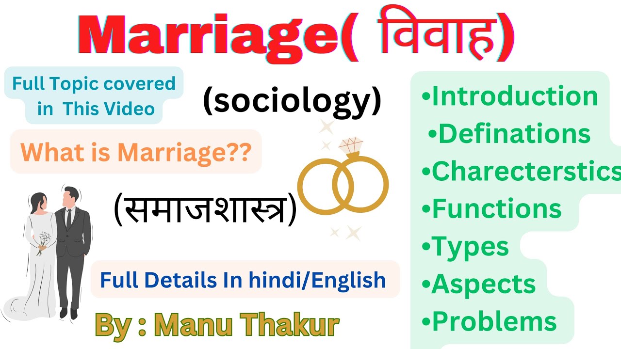 Marriage-Definition,Types,charecterstics, Aspects |Detailed video ...