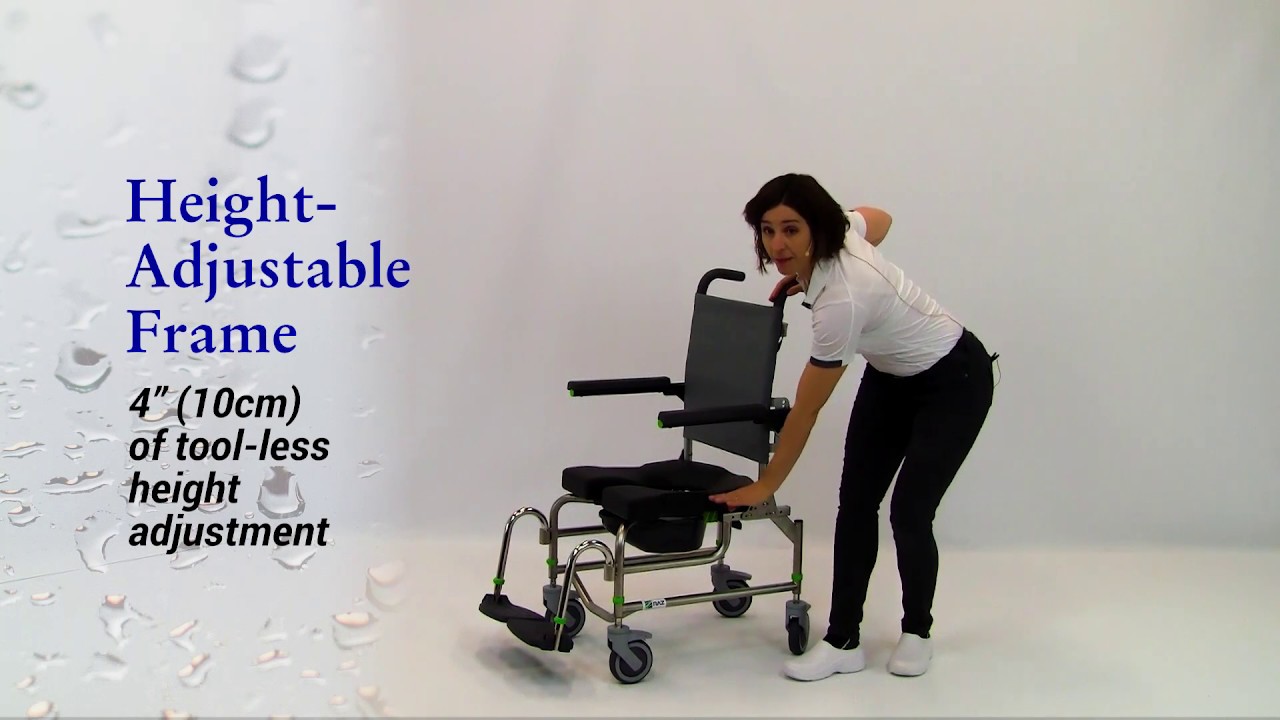 RAZ-AP Mobile Shower Commode Chair - YouTube