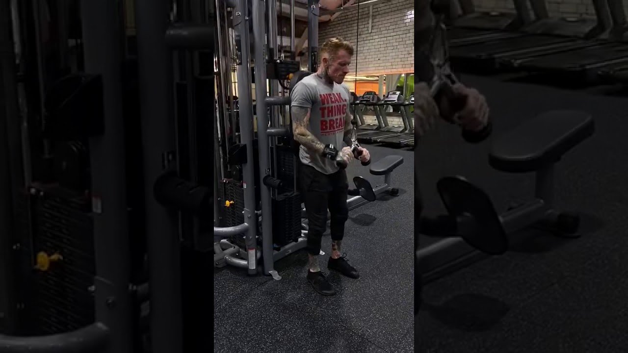 V-grip tricep pressdowns - YouTube